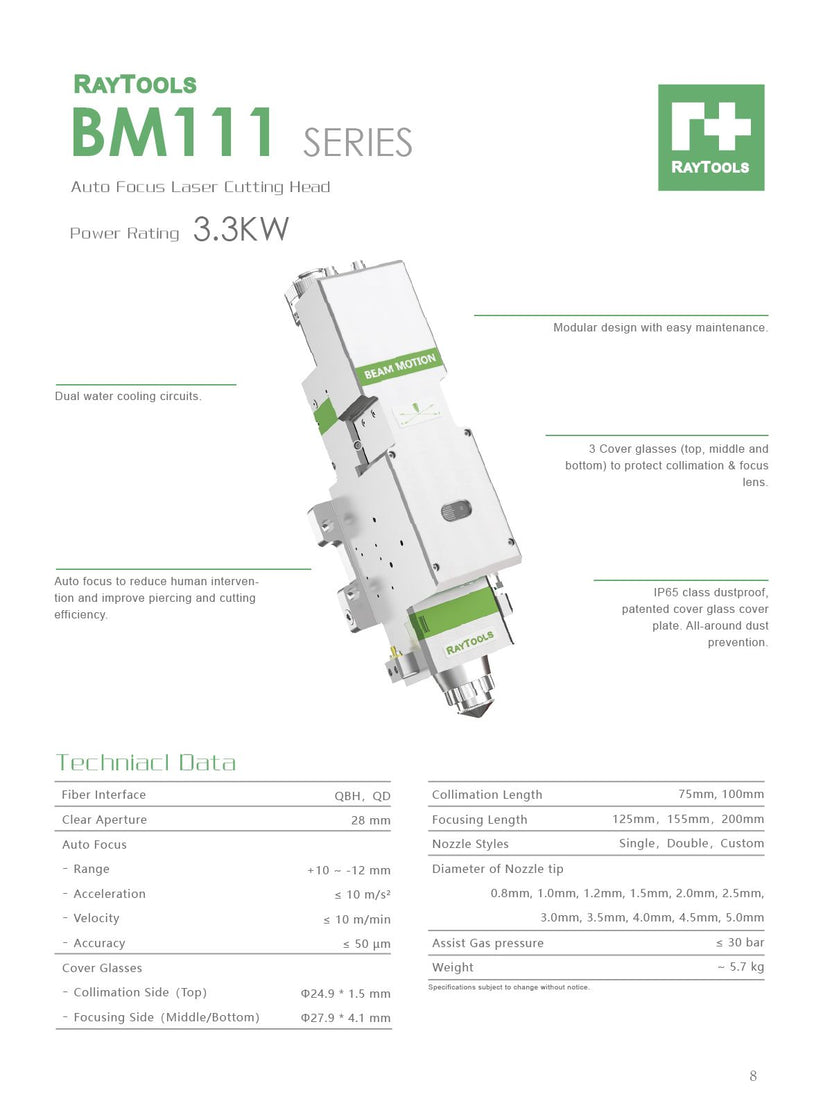 RayTools BM111 Auto Focus Laser Cutting Head - Ready Stock - Best Price ...