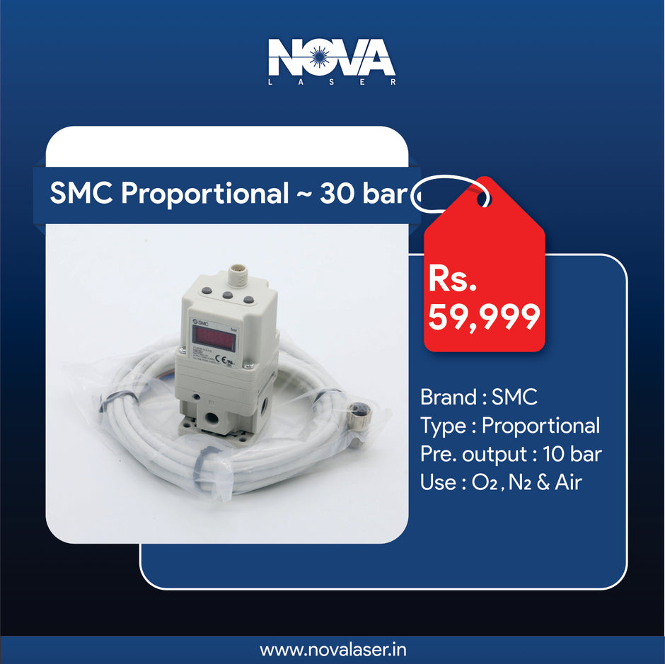 SMC Proportional & Solenoid Valves (10 - 30 Bar) for O₂, N₂, Air Flow ...