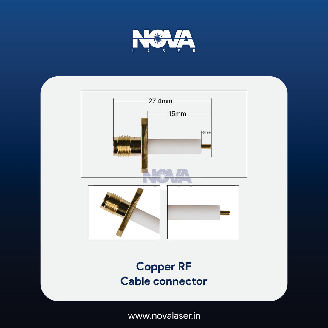 RF Cable or Sensor Cable Connector (Copper) for Laser Cutting Machine ...